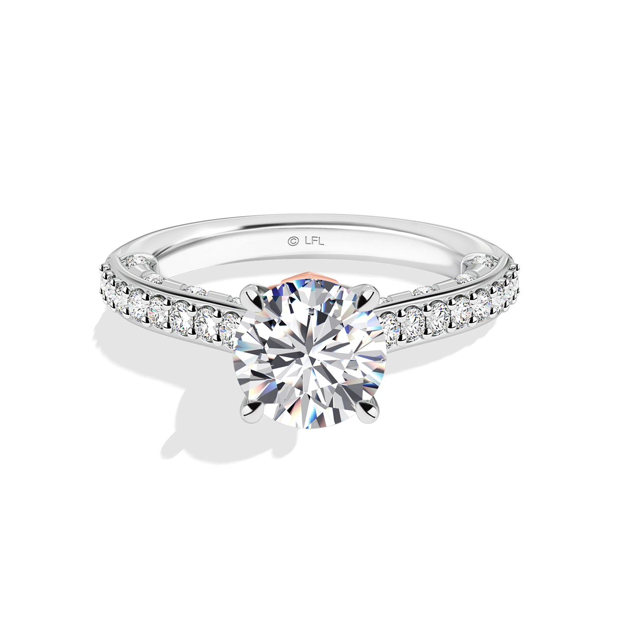 Women's Galaxy Star Engagement Ring with Lab Grown Diamonds set in 14K ...